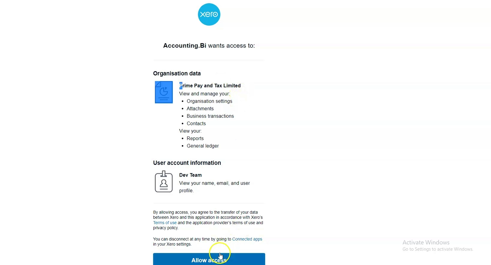 How to connect your Xero account(s) to AccountingBi - Business ...