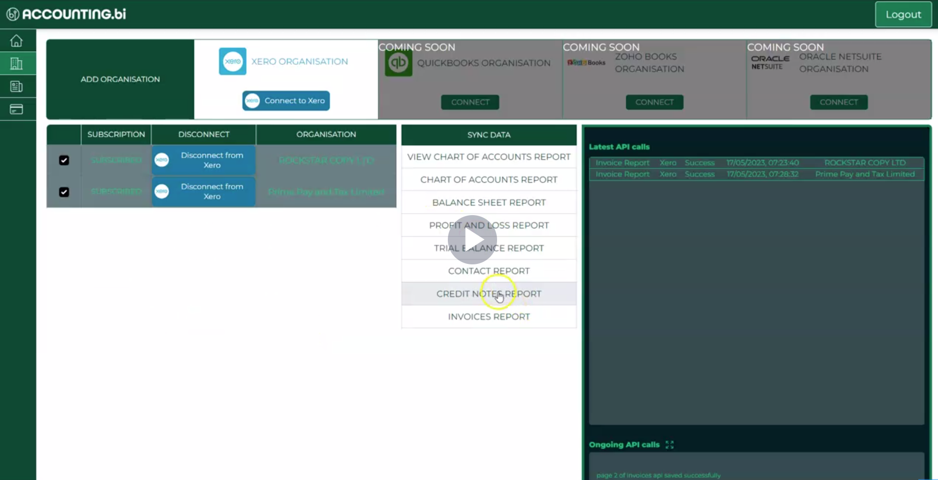 How to dynamically sync my Xero Sales and Purchase invoices and Credit ...