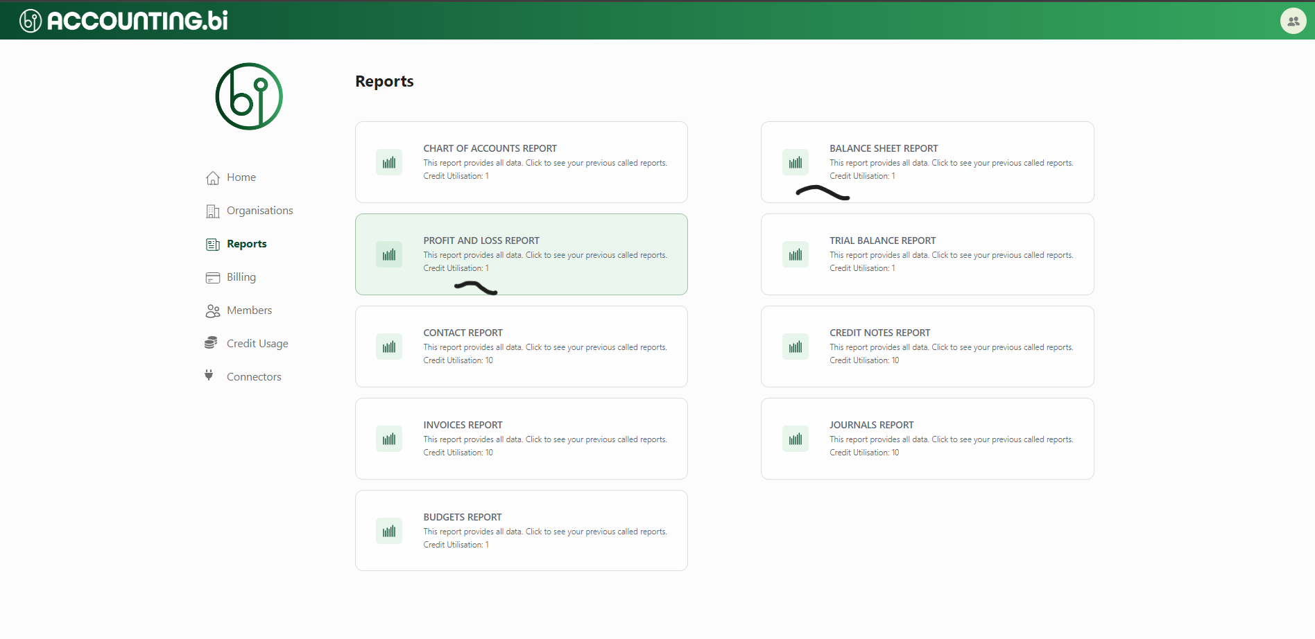 How to call your profit and loss account reports from Xero to AccountingBi